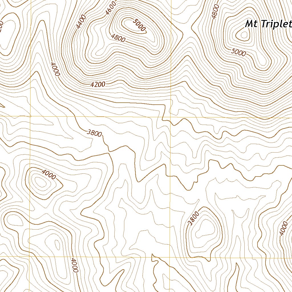Mount Triplet, AZ (2018, 24000-Scale) Map by United States Geological ...