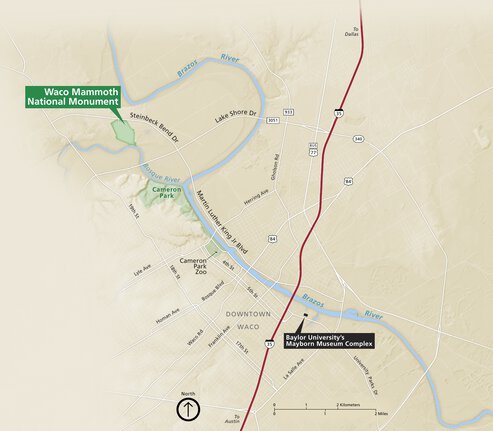 Waco Mammoth National Monument - Area Map by US National Park Service ...