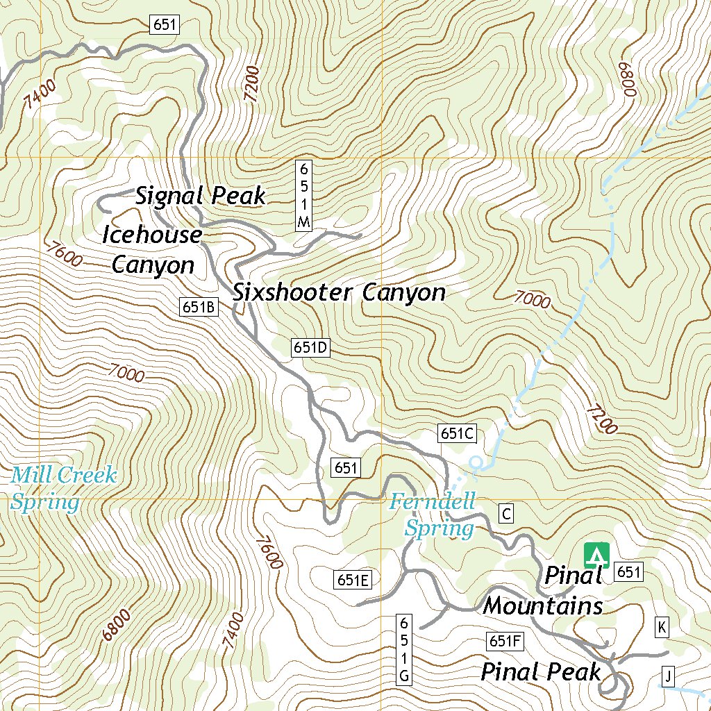 Pinal Peak, AZ (2018, 24000-Scale) Map by United States Geological ...