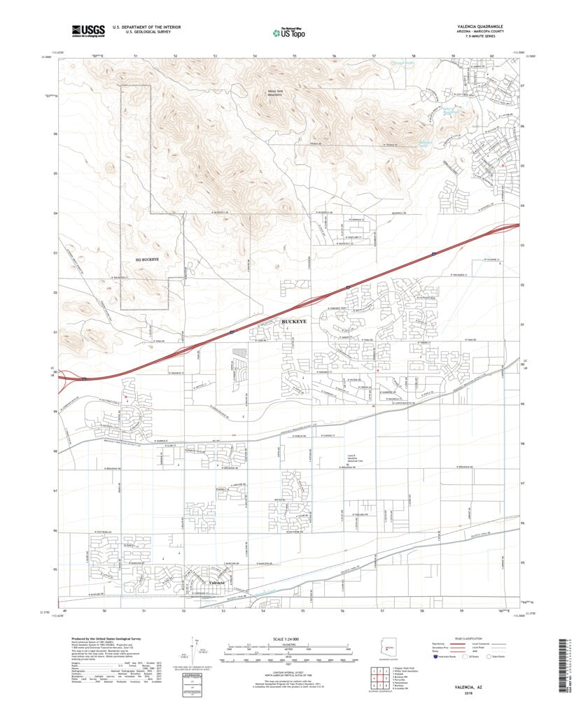 Valencia, AZ (2018, 24000-Scale) Map by United States Geological Survey ...