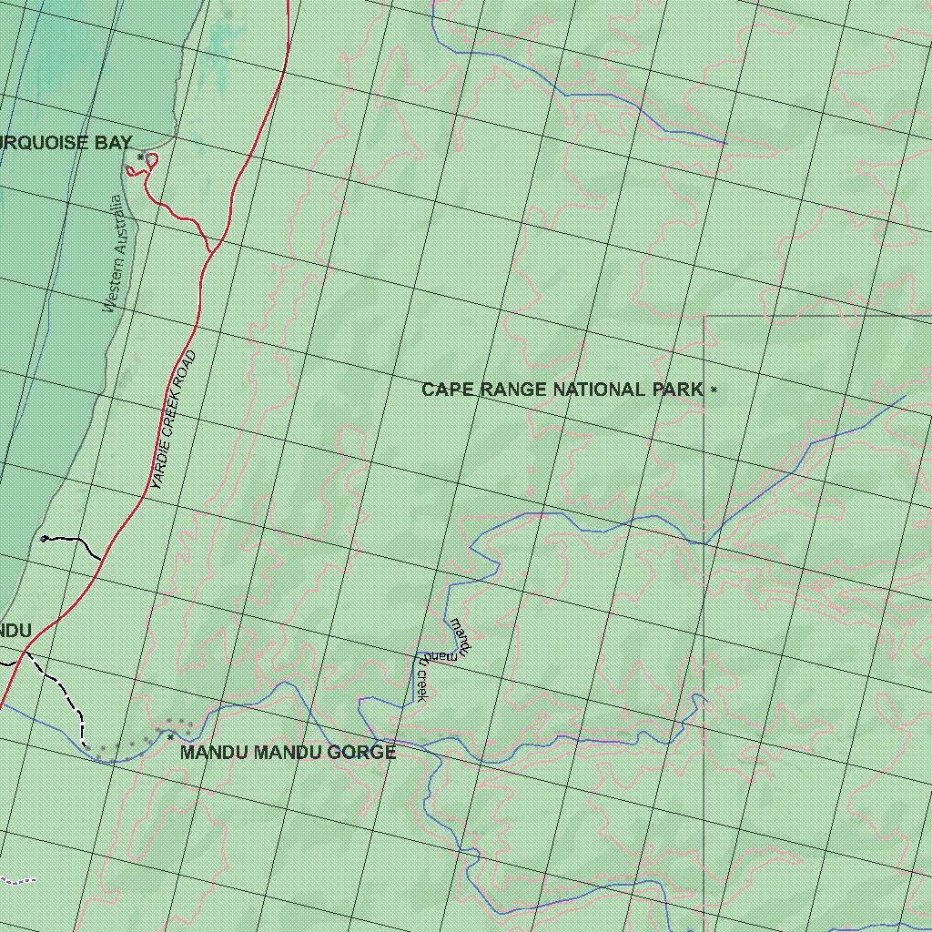 Getlost Map 1653 CAPE RANGE WA Topographic Map V15 1:75,000 by Getlost ...