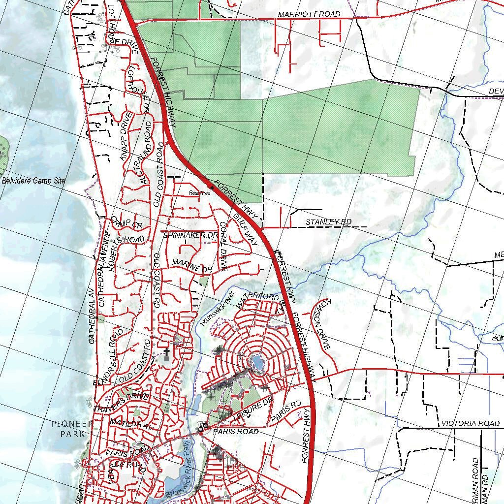 Getlost Map 2031 BUNBURY WA Topographic Map V15 1:75,000 by Getlost ...