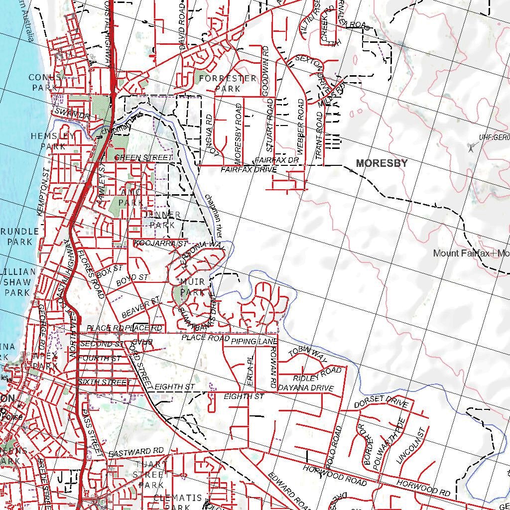 Getlost Map 1840 GERALDTON WA Topographic Map V15 1:75,000 by Getlost ...
