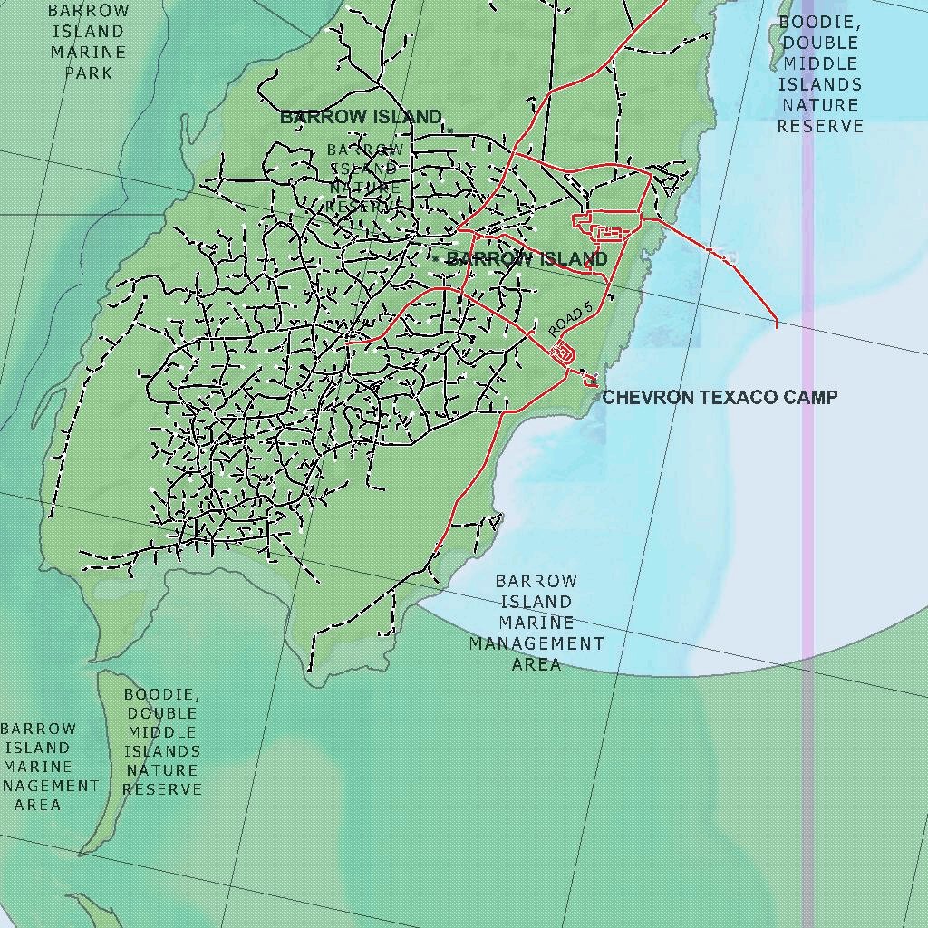 Getlost Map SF5001 BARROW ISLAND Australia Touring Map V15a 1:250,000 ...