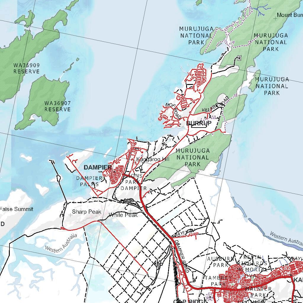 Getlost Map SF5002 DAMPIER Australia Touring Map V15a 1:250,000 by ...