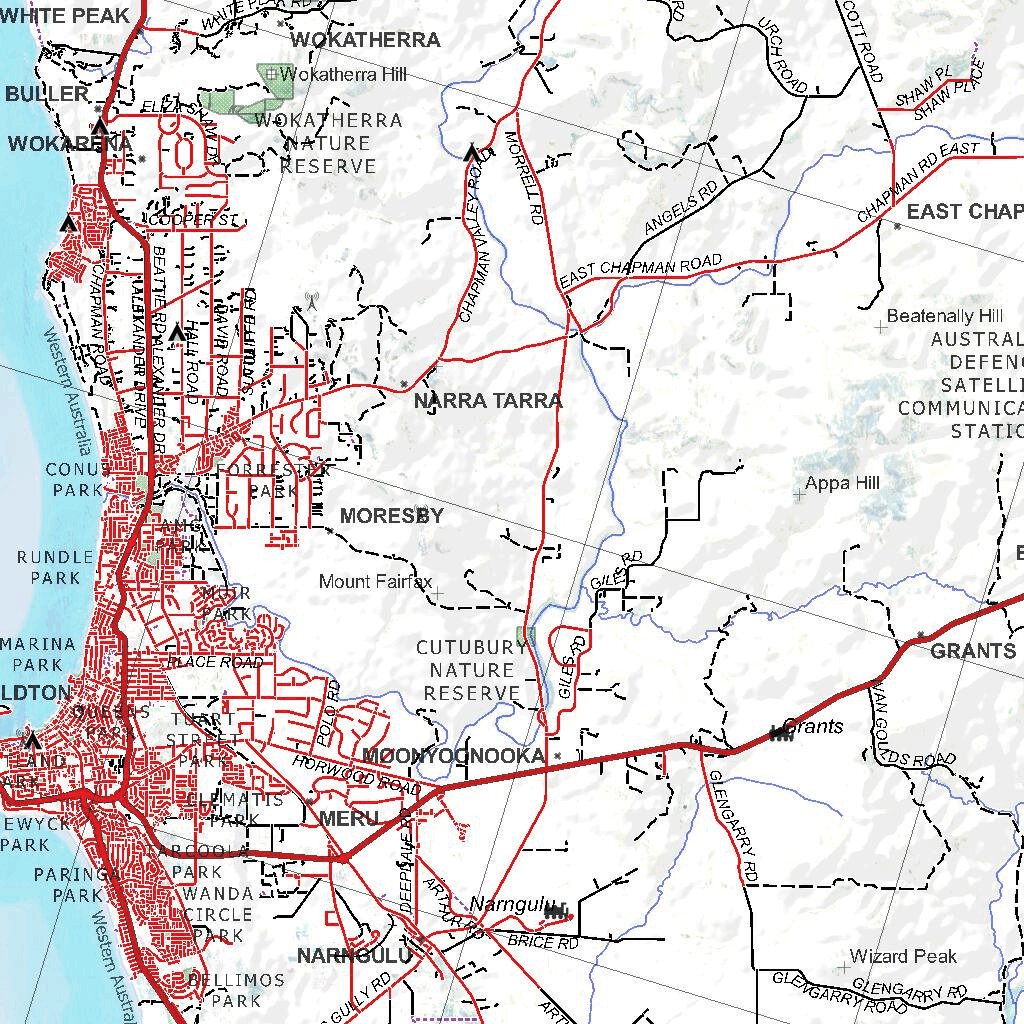 Getlost Map SH5001 GERALDTON Australia Touring Map V15a 1:250,000 by ...