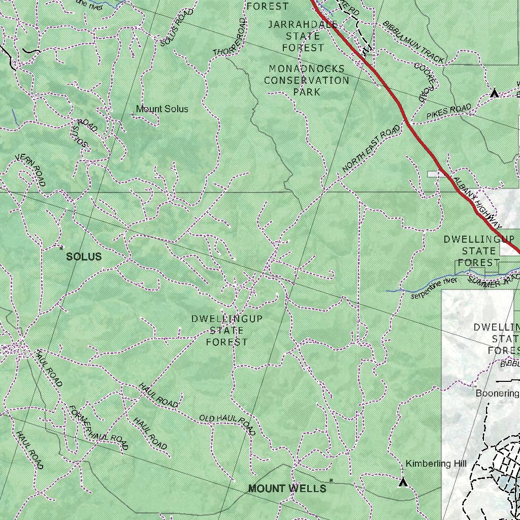 Getlost Map SI5002 PINJARRA Australia Touring Map V15a 1:250,000 by ...