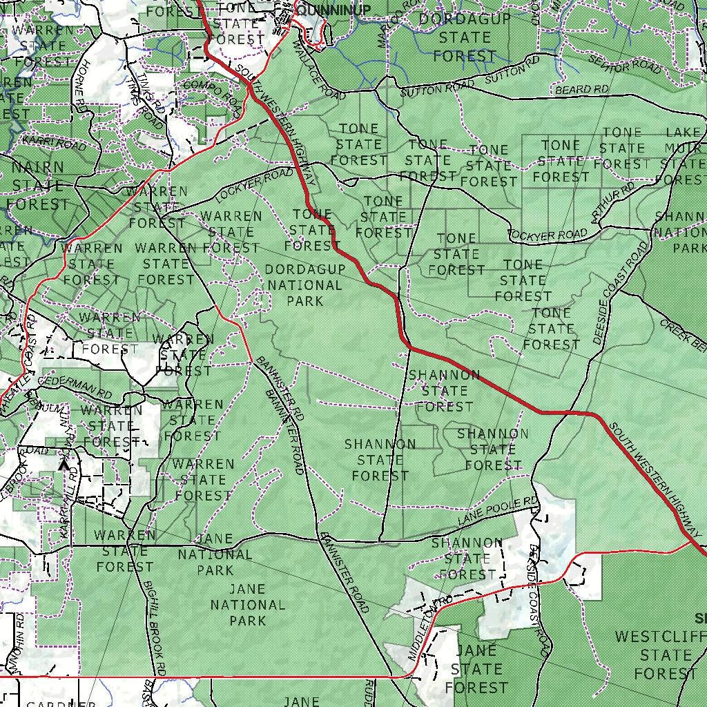 Getlost Map SI5010 PEMBERTON Australia Touring Map V15a 1:250,000 by ...