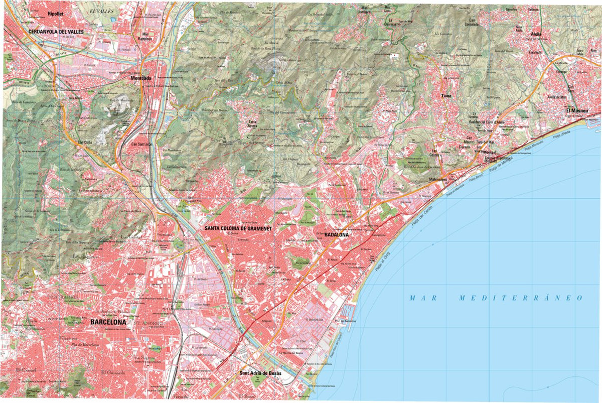 Badalona (0421-1) Map by Instituto Geografico Nacional de Espana ...