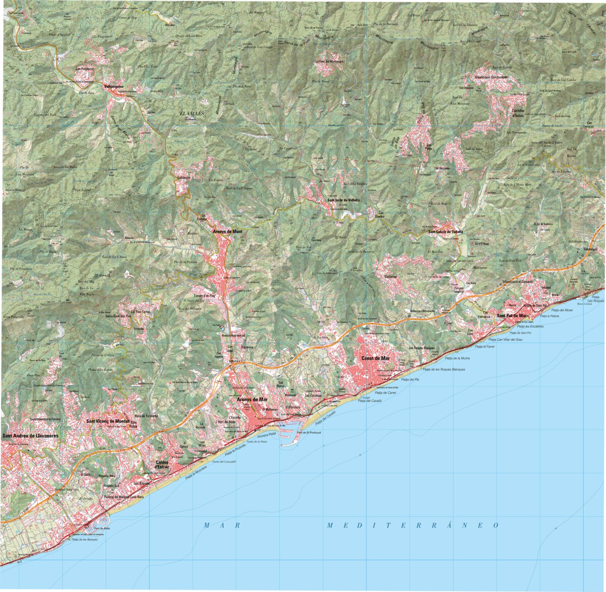 Canet de Mar (0394-1) Map by Instituto Geografico Nacional de Espana ...