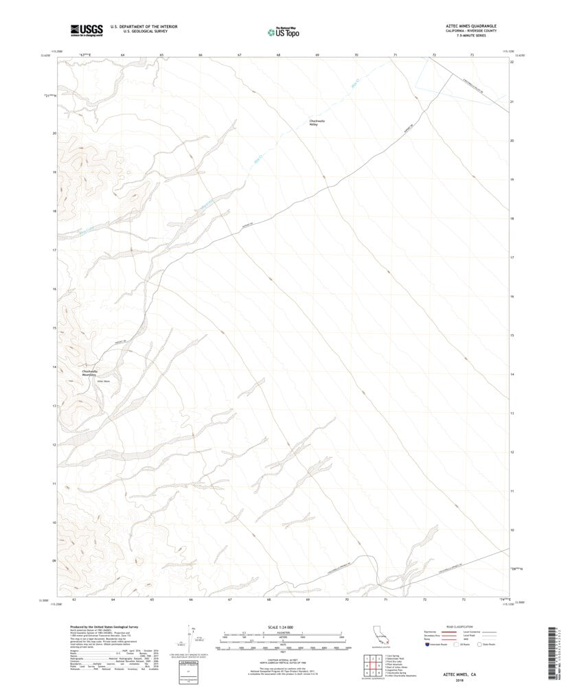 Aztec Mines, CA (2018, 24000-Scale) Map by United States Geological ...