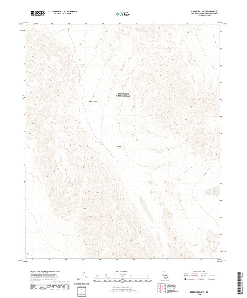 Cleghorn Lakes, CA (2018, 24000-Scale) Map by United States Geological ...