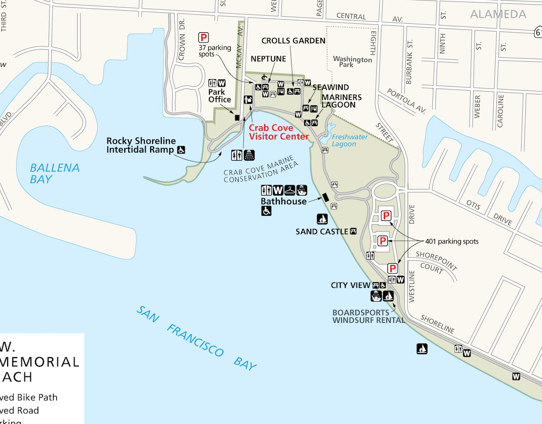 Robert W Crown Memorial State Beach Map by EBRPD | Avenza Maps