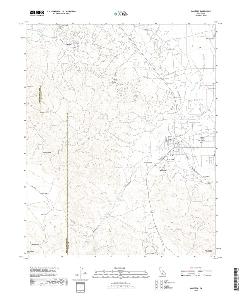 Maricopa, CA (2018, 24000-Scale) Map by United States Geological Survey ...