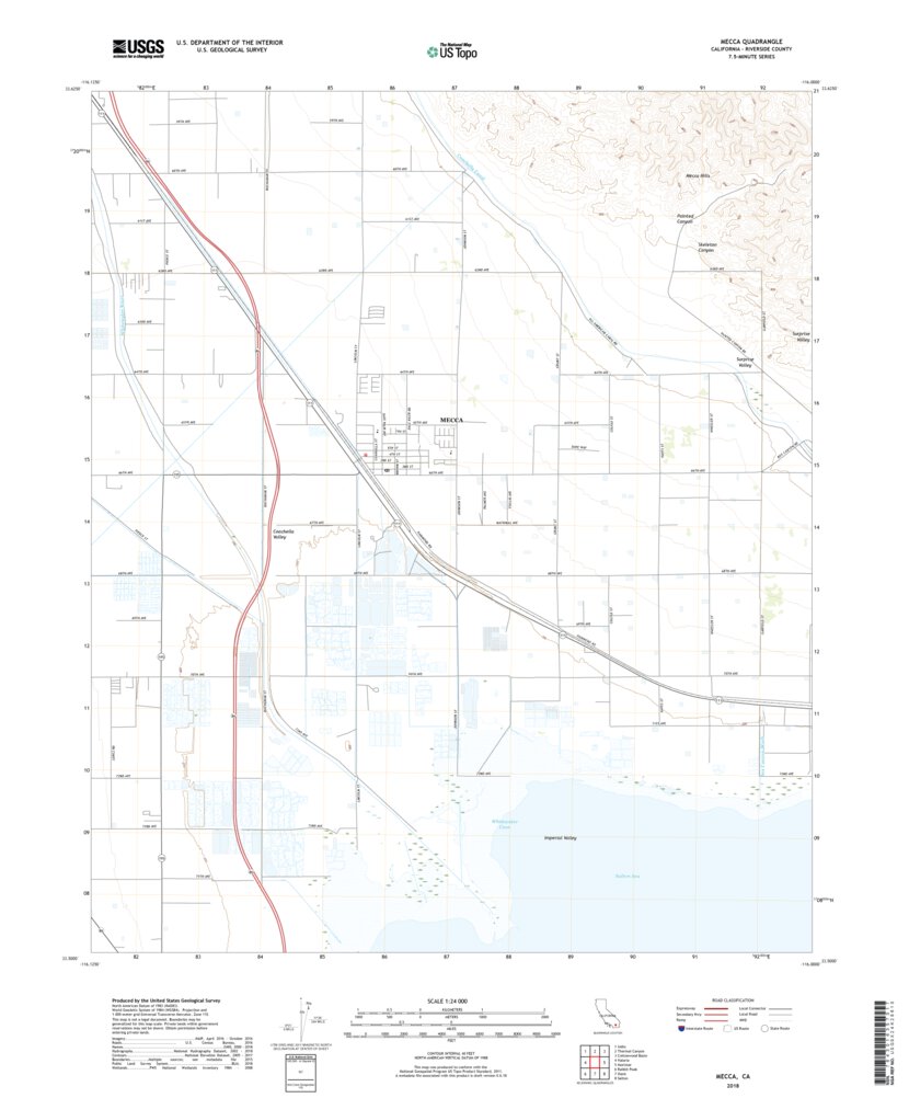 Mecca, CA (2018, 24000-Scale) Map by United States Geological Survey ...