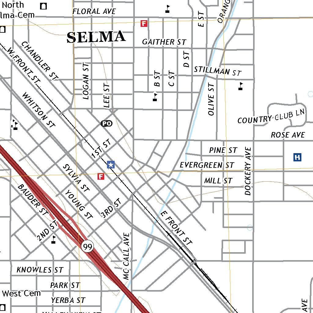 Selma, CA (2018, 24000-Scale) Map by United States Geological Survey ...