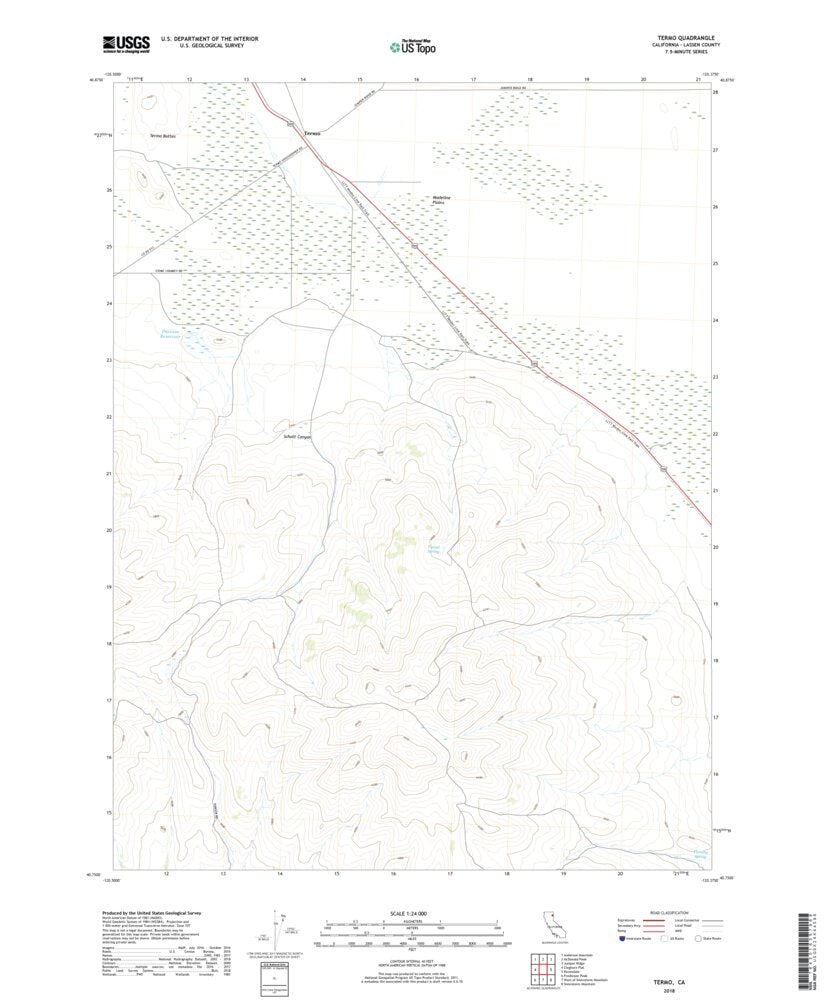 Termo, CA (2018, 24000-Scale) Map by United States Geological Survey ...