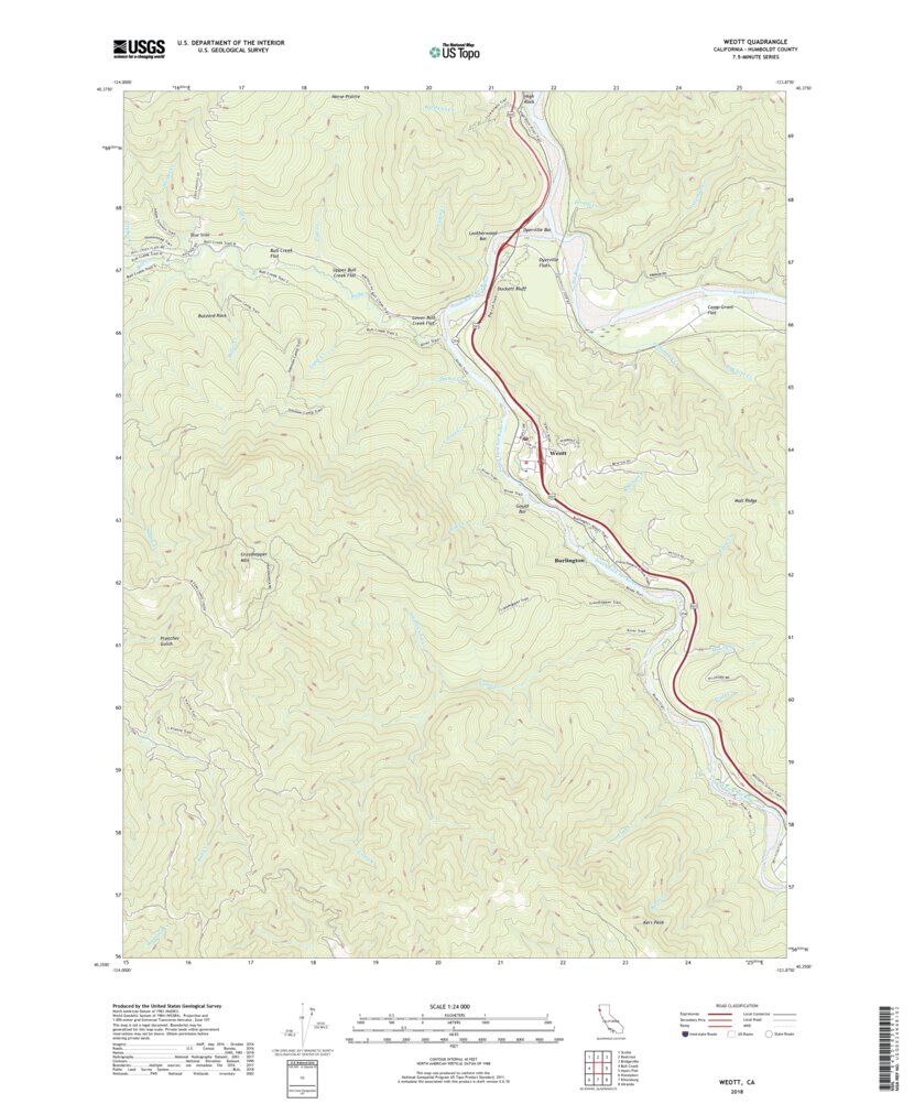 Weott, CA (2018, 24000-Scale) Map by United States Geological Survey ...