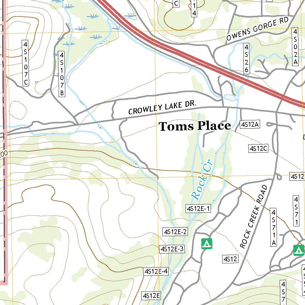 Toms Place, CA (2018, 24000-Scale) Map by United States Geological ...