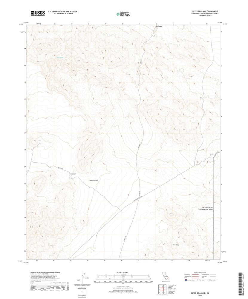 Silver Bell Mine, CA (2018, 24000-Scale) Map by United States ...