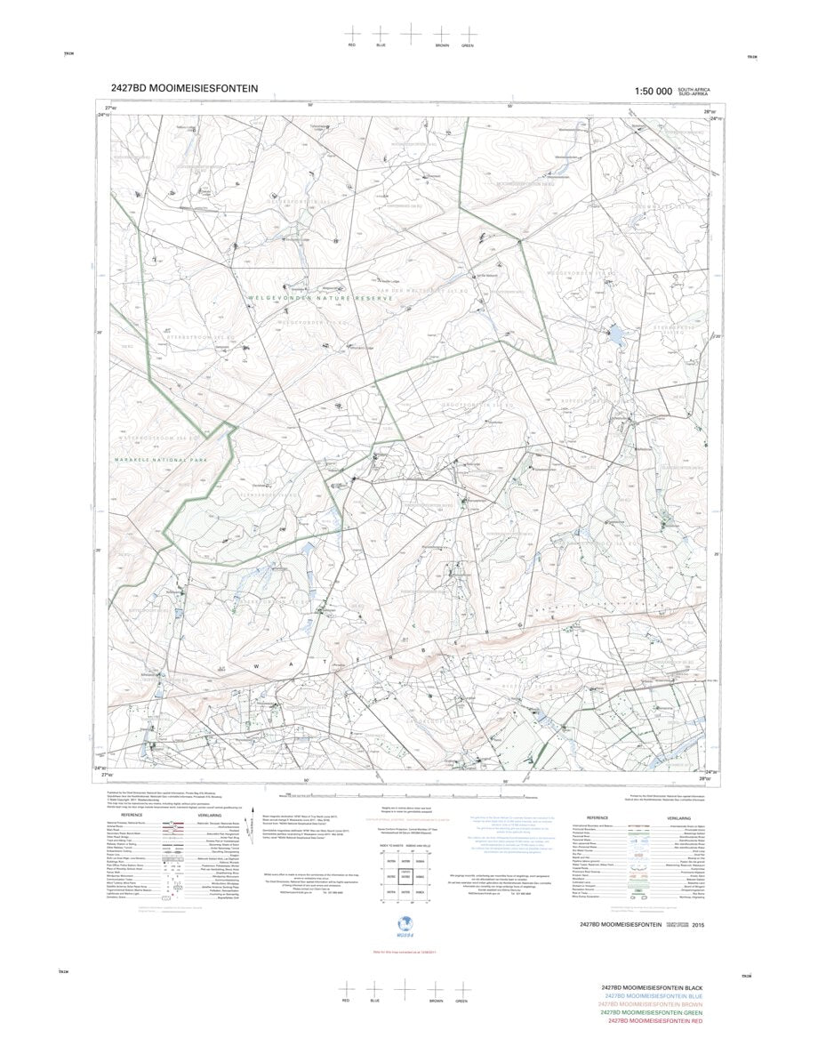 2427BD MOOIMEISIESFONTEIN Map by Chief Directorate: National Geo ...