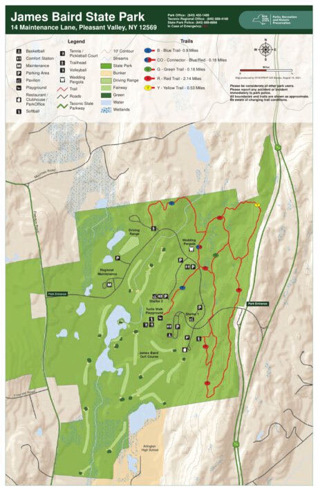 James Baird State Park Trail Map by New York State Parks | Avenza Maps