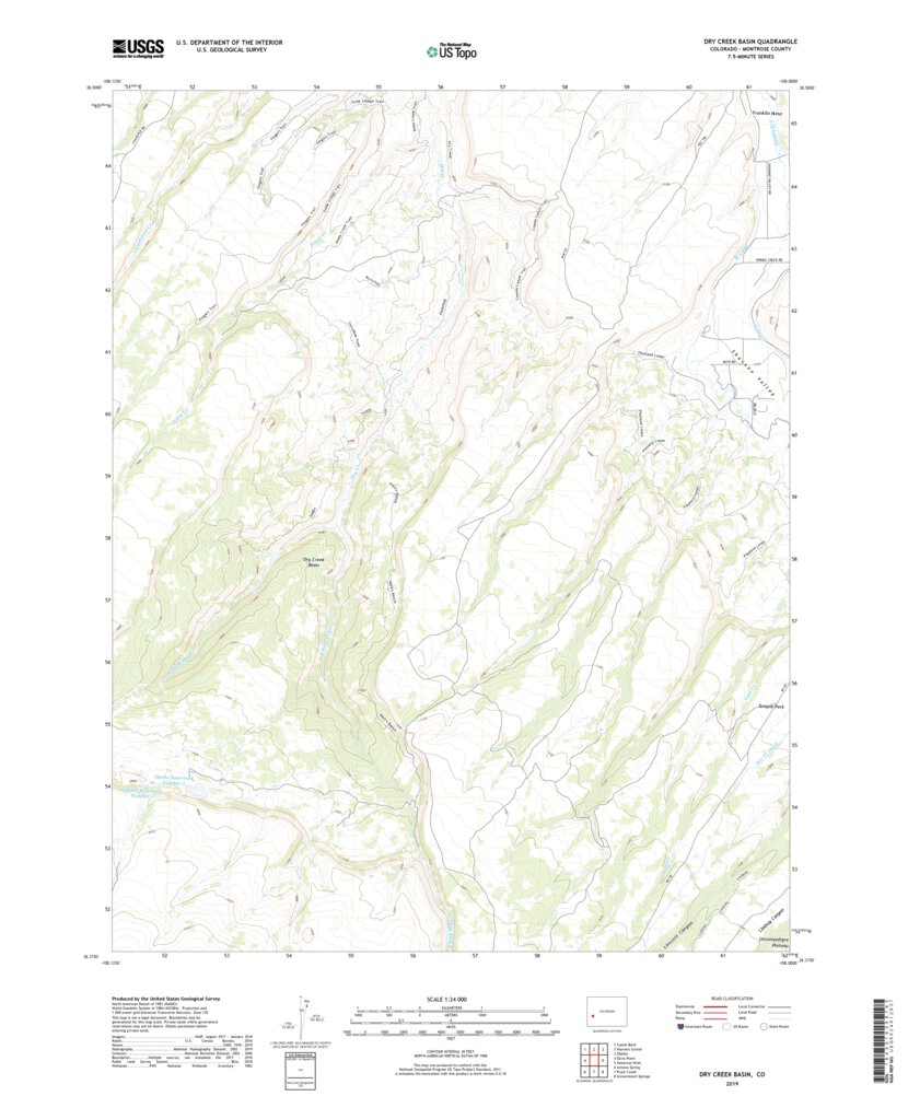Dry Creek Basin, CO (2019, 24000-Scale) Map by United States Geological ...