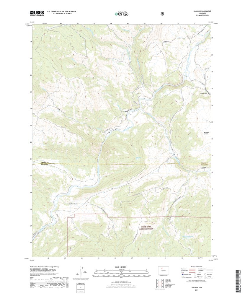 Radium, CO (2019, 24000-Scale) Map by United States Geological Survey ...