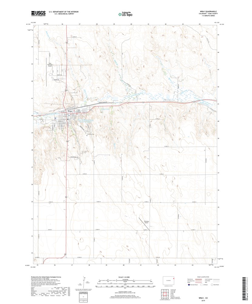Wray, CO (2019, 24000-Scale) Map by United States Geological Survey ...