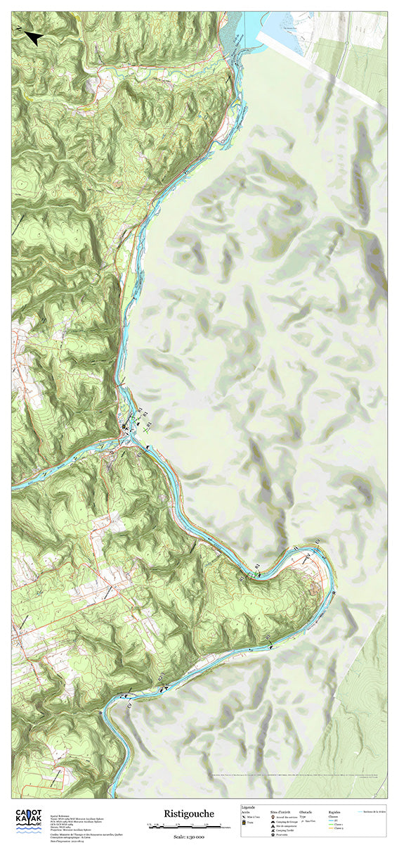 Rivière Ristigouche Map by Canot Kayak Quebec | Avenza Maps