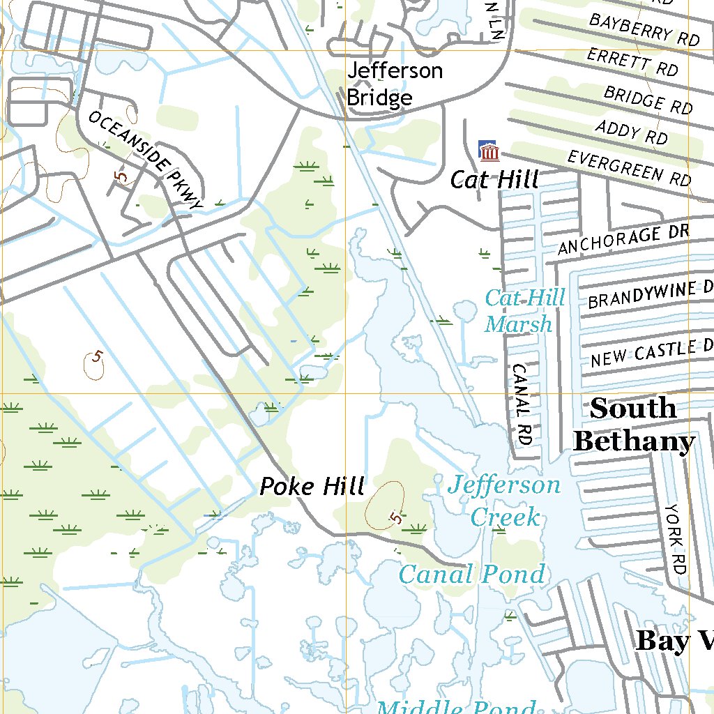 Bethany Beach, DE (2019, 24000-Scale) Map by United States Geological ...