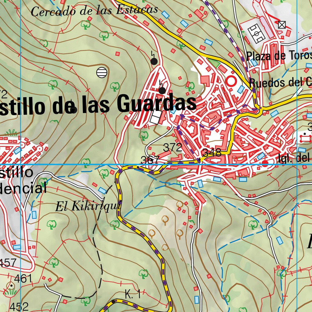 El Castillo de las Guardas (0939-4) Map by Instituto Geografico ...