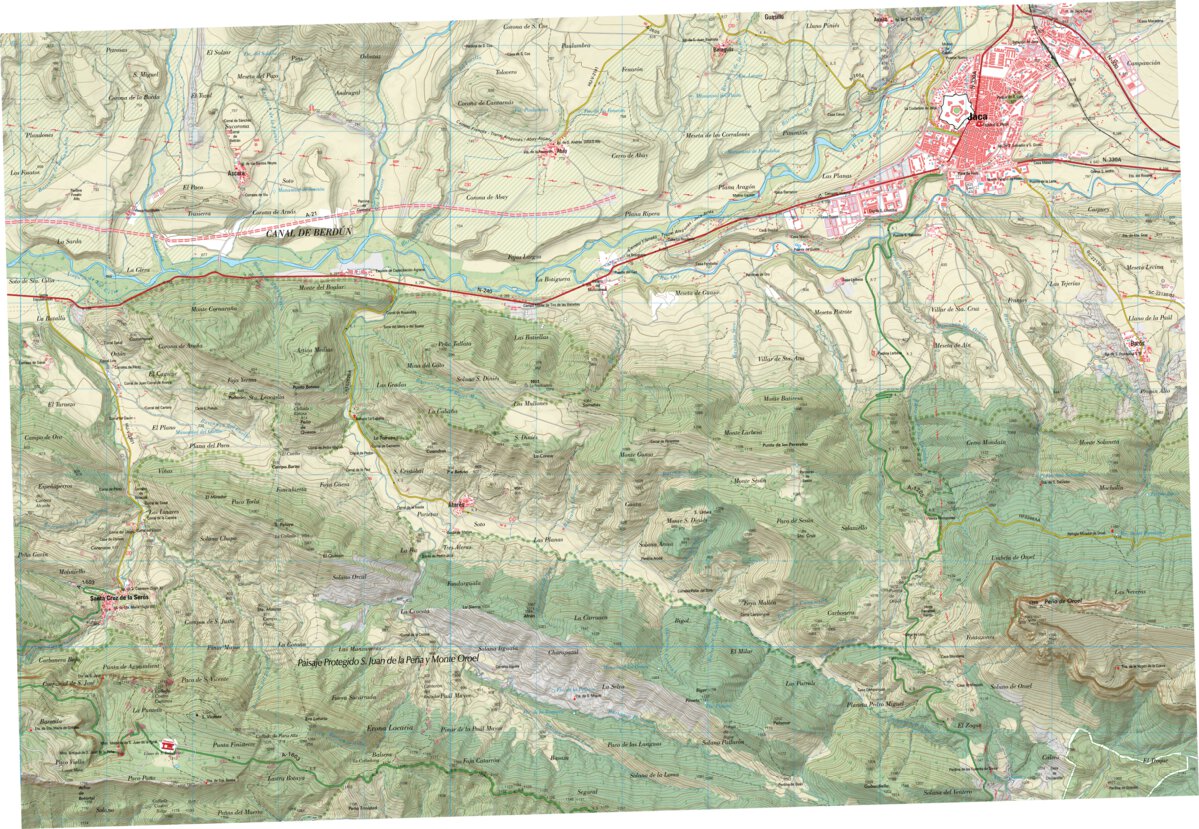 Jaca (0176-4) Map by Instituto Geografico Nacional de Espana | Avenza Maps