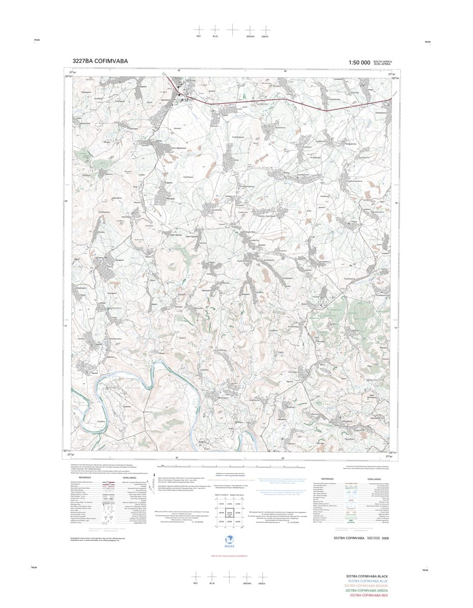 3227BA COFIMVABA Map by Chief Directorate: National Geo-spatial ...