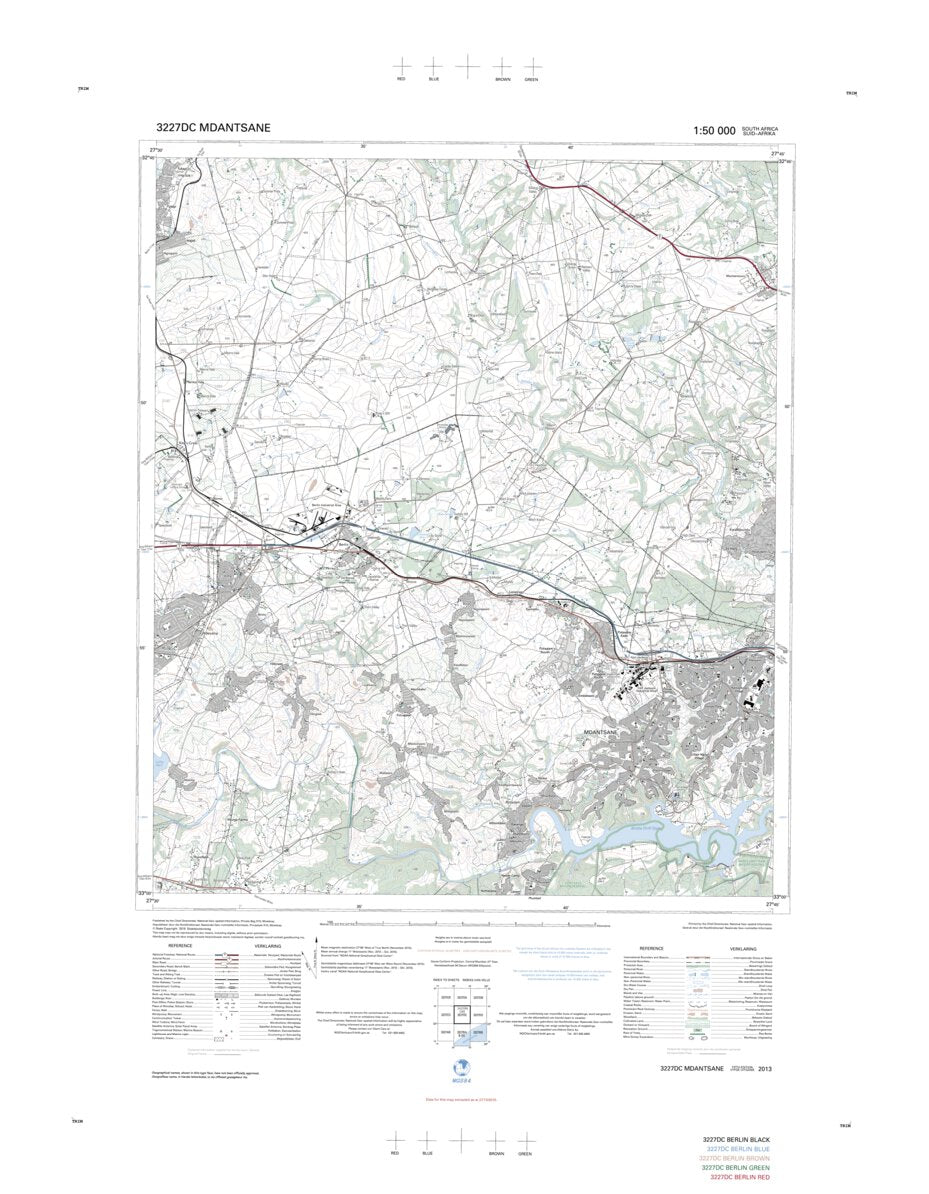 3227DC MDANTSANE Map by Chief Directorate: National Geo-spatial ...