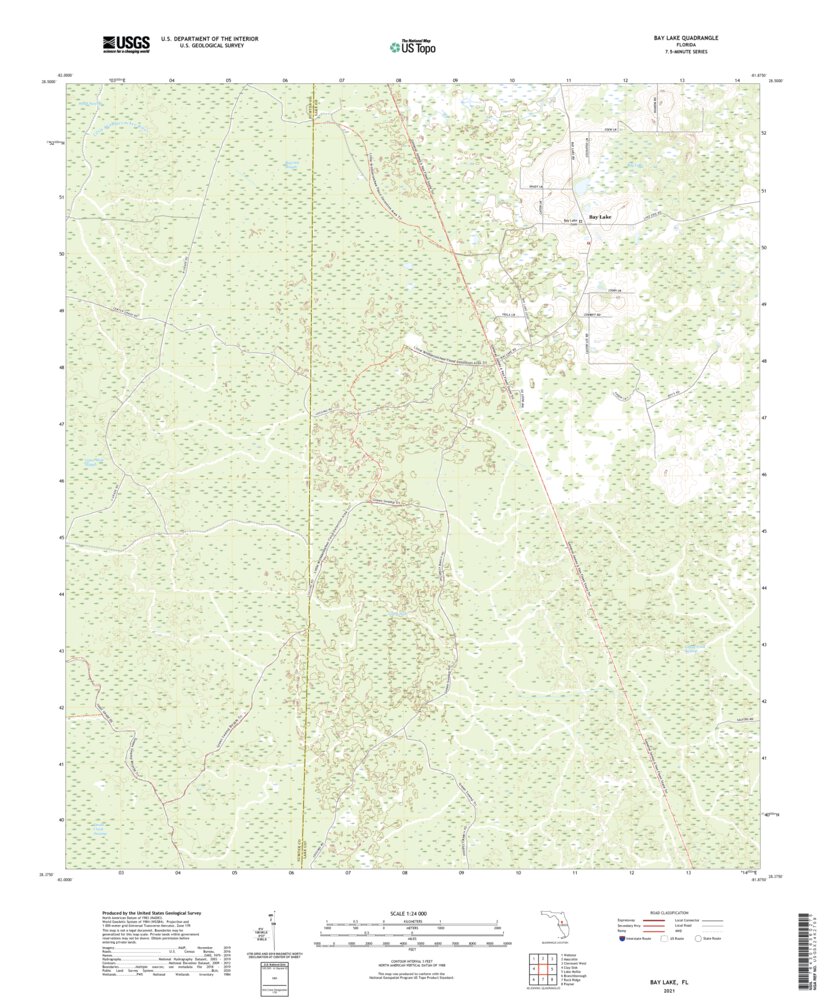 Bay Lake, FL (2021, 24000-Scale) Map by United States Geological Survey ...
