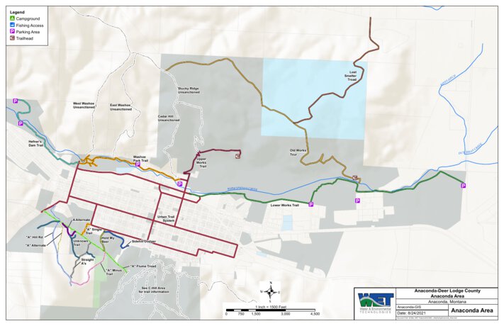 ANACONDA URBAN AREA Map by Anaconda Trail Society | Avenza Maps