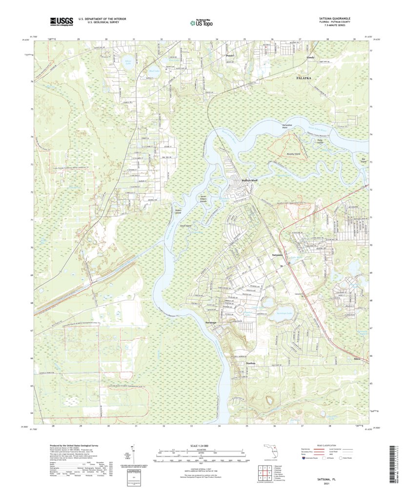 Satsuma, FL (2021, 24000-Scale) Map by United States Geological Survey ...
