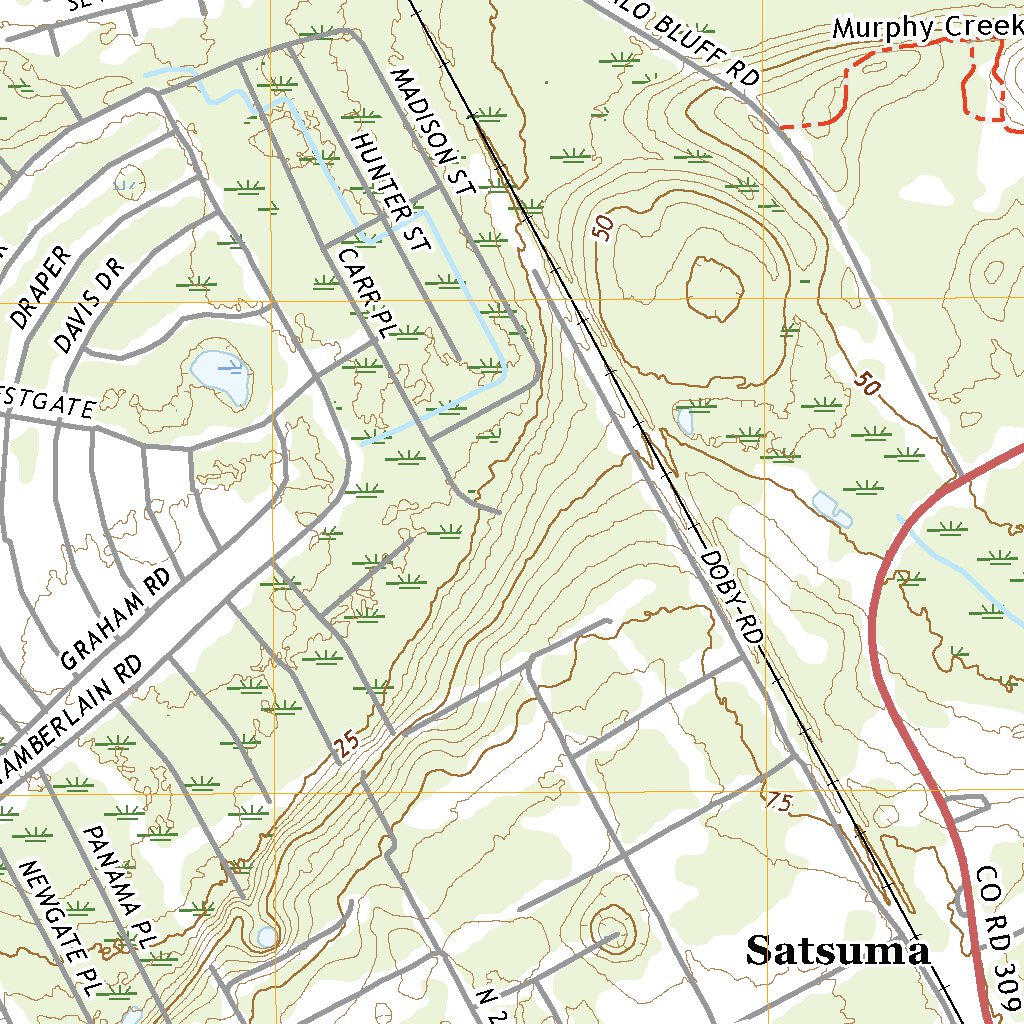 Satsuma, FL (2021, 24000-Scale) Map by United States Geological Survey ...
