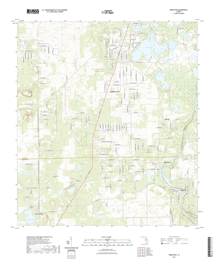Nobleton, FL (2021, 24000-Scale) Map by United States Geological Survey ...