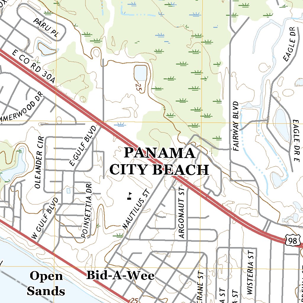 Panama City Beach, FL (2021, 24000-Scale) Map by United States ...