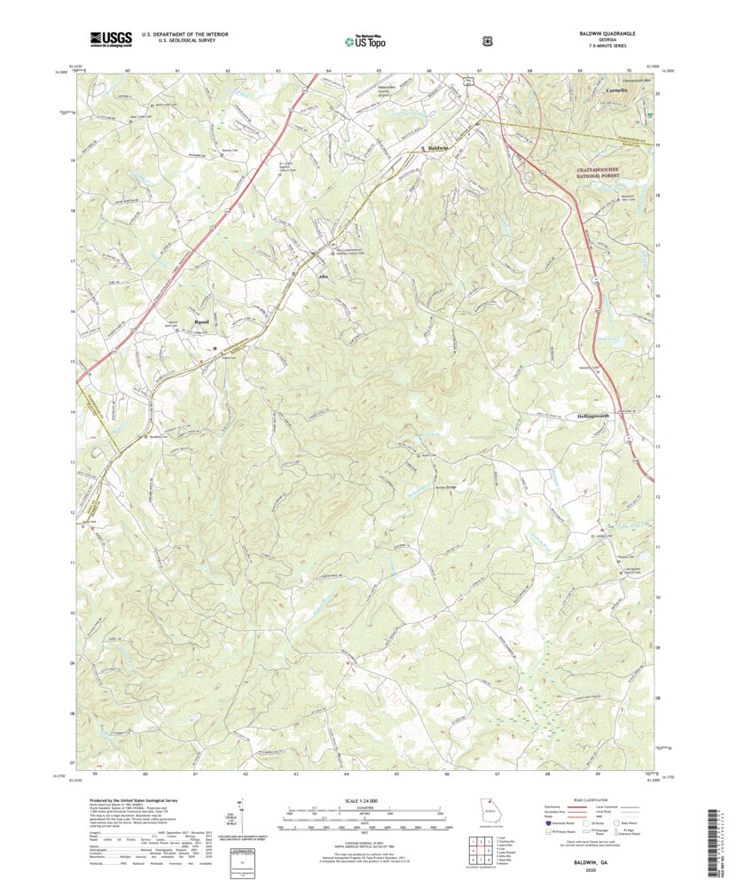 Baldwin, GA (2020, 24000-Scale) Map by United States Geological Survey ...