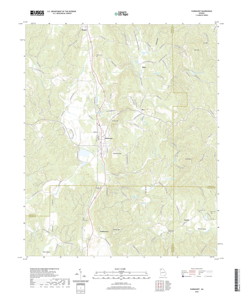 Fairmount, GA (2020, 24000-Scale) Map by United States Geological ...
