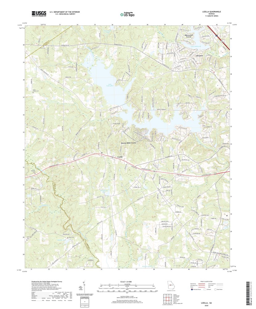 Lizella, GA (2020, 24000-Scale) Map by United States Geological Survey ...