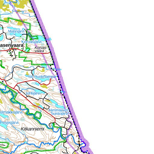 Kuusamo 1:250 000 (T5R) Map by MaanMittausLaitos | Avenza Maps