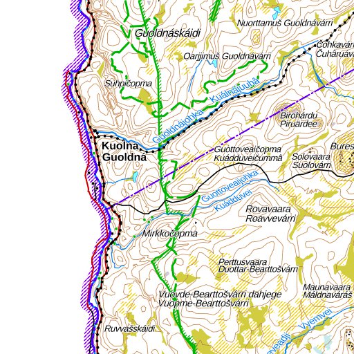 Inari 1:250 000 (W4R) Map by MaanMittausLaitos | Avenza Maps