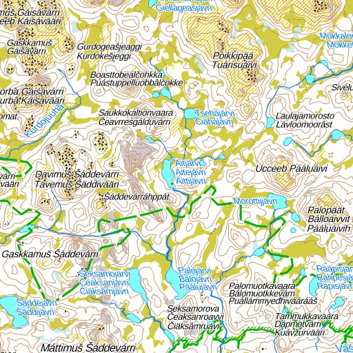 Inari 1:250 000 (W4R) Map by MaanMittausLaitos | Avenza Maps