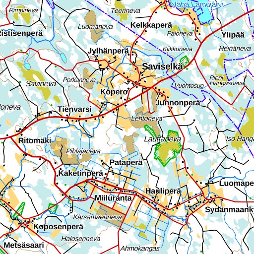 Siikalatva 1:250 000 (Q4R) Map by MaanMittausLaitos | Avenza Maps