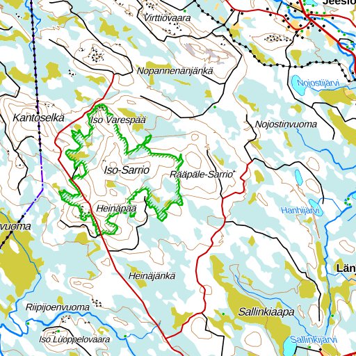 Sodankylä 1:250 000 (U4R) Map by MaanMittausLaitos | Avenza Maps