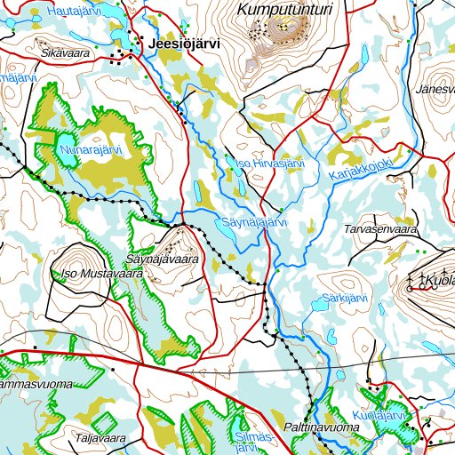 Sodankylä 1:250 000 (U4R) Map by MaanMittausLaitos | Avenza Maps